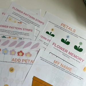 SPRING FLOWER BUNDLE Activity Pack for Children, Digital Download ...