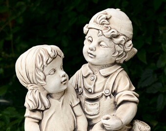 Boy Girl Outside Statue - Etsy