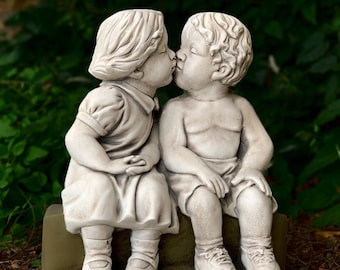 Boy Girl Outside Statue - Etsy