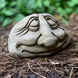 Retro Smiley Face Ornament Funny Face Garden Statue Unique Bust ...