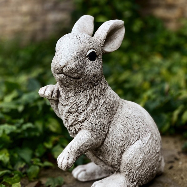 Moon Gazing Hare Ornament Garden - Etsy