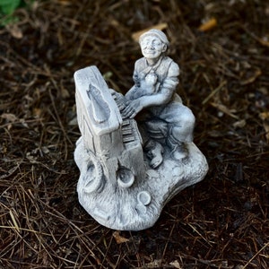 Man Playing Piano Statue Man Garden Sculpture Old Man Figurine - Etsy