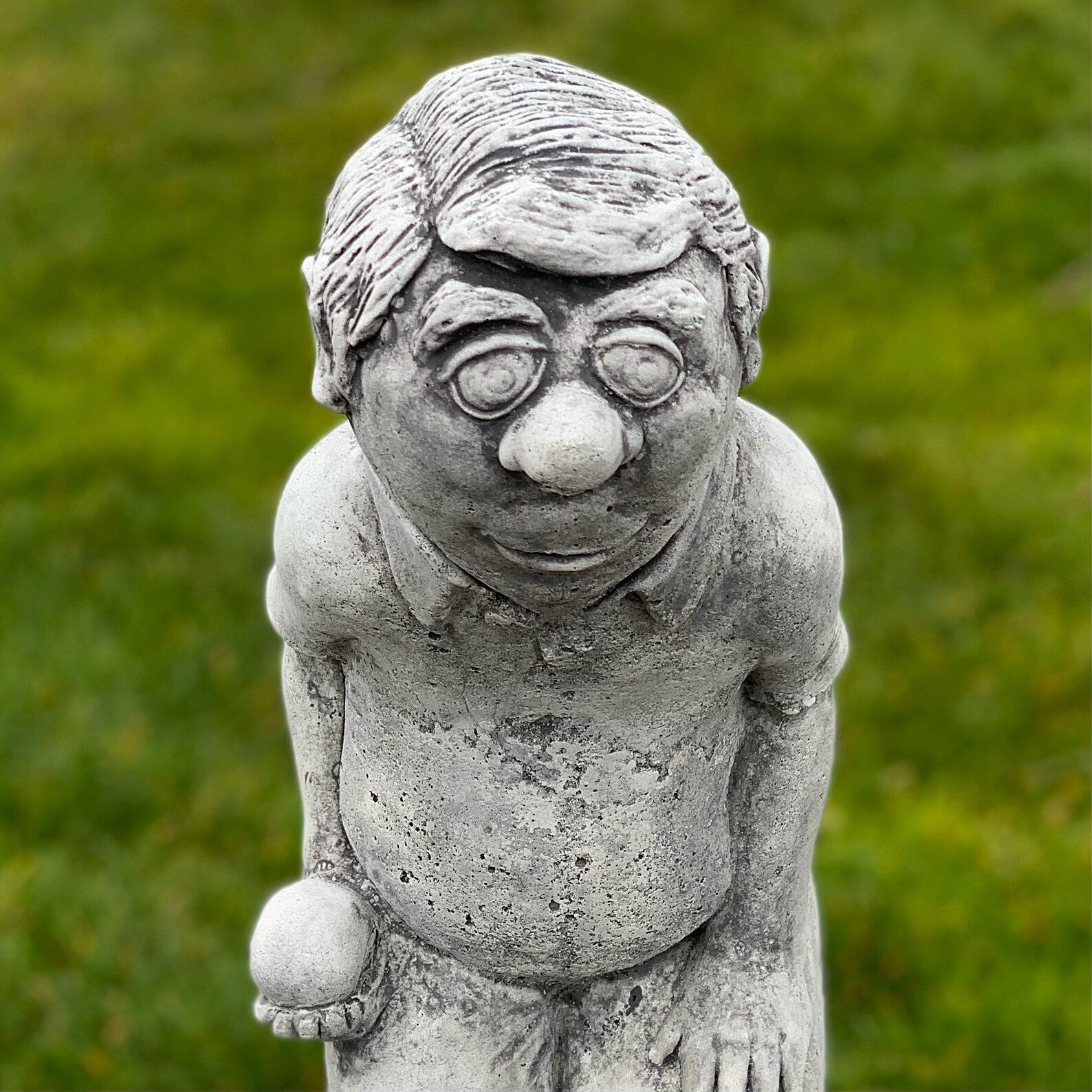 Man With a Ball Statue Father Cricket Player Figurine Concrete Home ...
