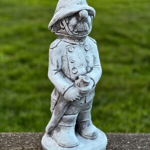 Concrete Fireman Statue Stone Firefighter Figurine Home and Garden ...