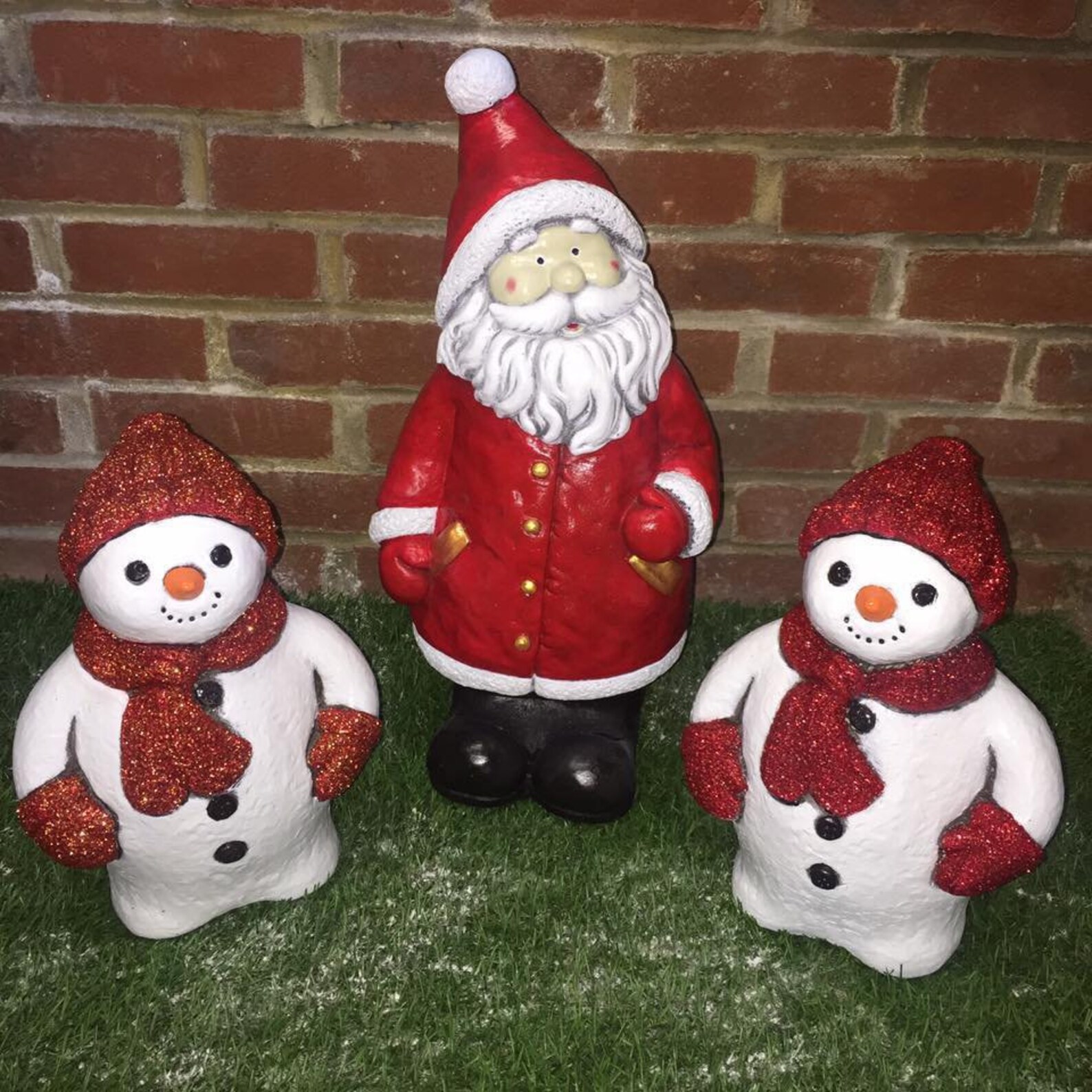 Concrete Santa Figurine Stone Santa Claus Statue Cement New - Etsy