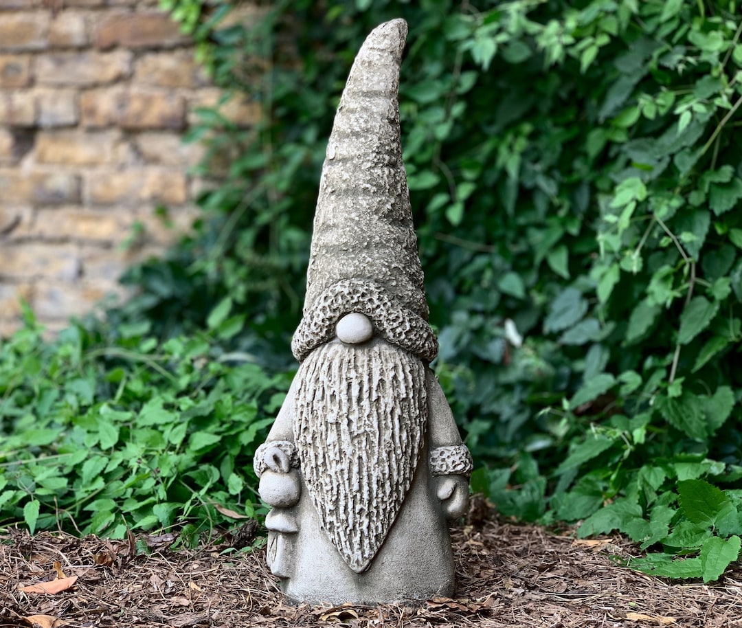Large Gnome With Beard Garden Gnome Statue Outdoor Gnome Sculpture Old ...