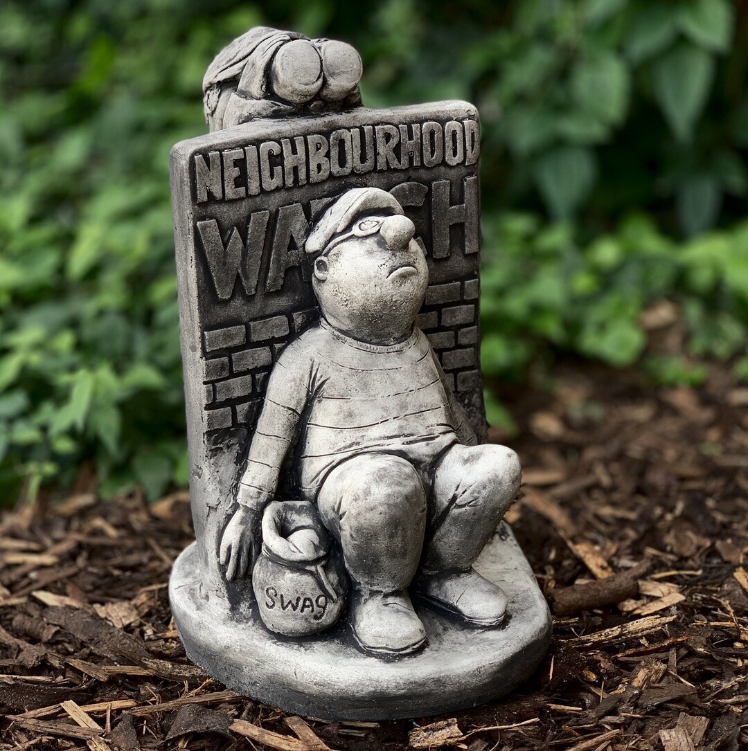 Hiding Man Sculpture Funny Man Ornament Cement Man Statue Concrete Male ...