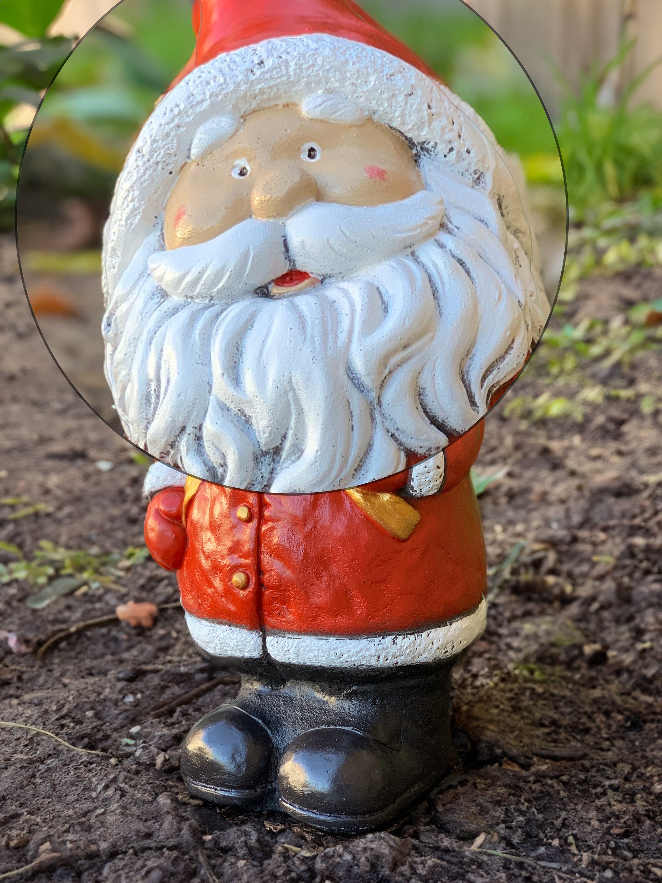 Concrete Santa Figurine Stone Santa Claus Statue Cement New - Etsy