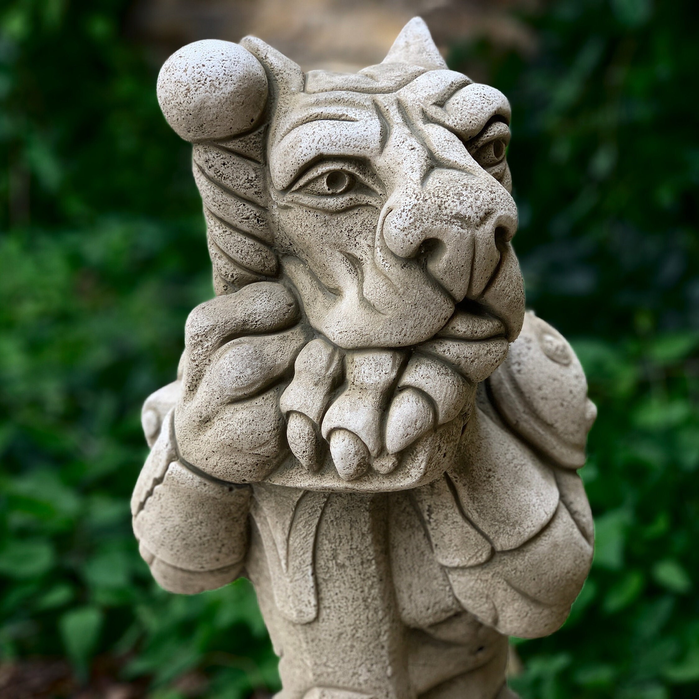 Gatekeeper Gargoyle With Sword Concrete Gargoyle Sculpture - Etsy