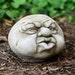 Retro Angry Face Ornament Funny Face Figurine Cement Face Ornament ...
