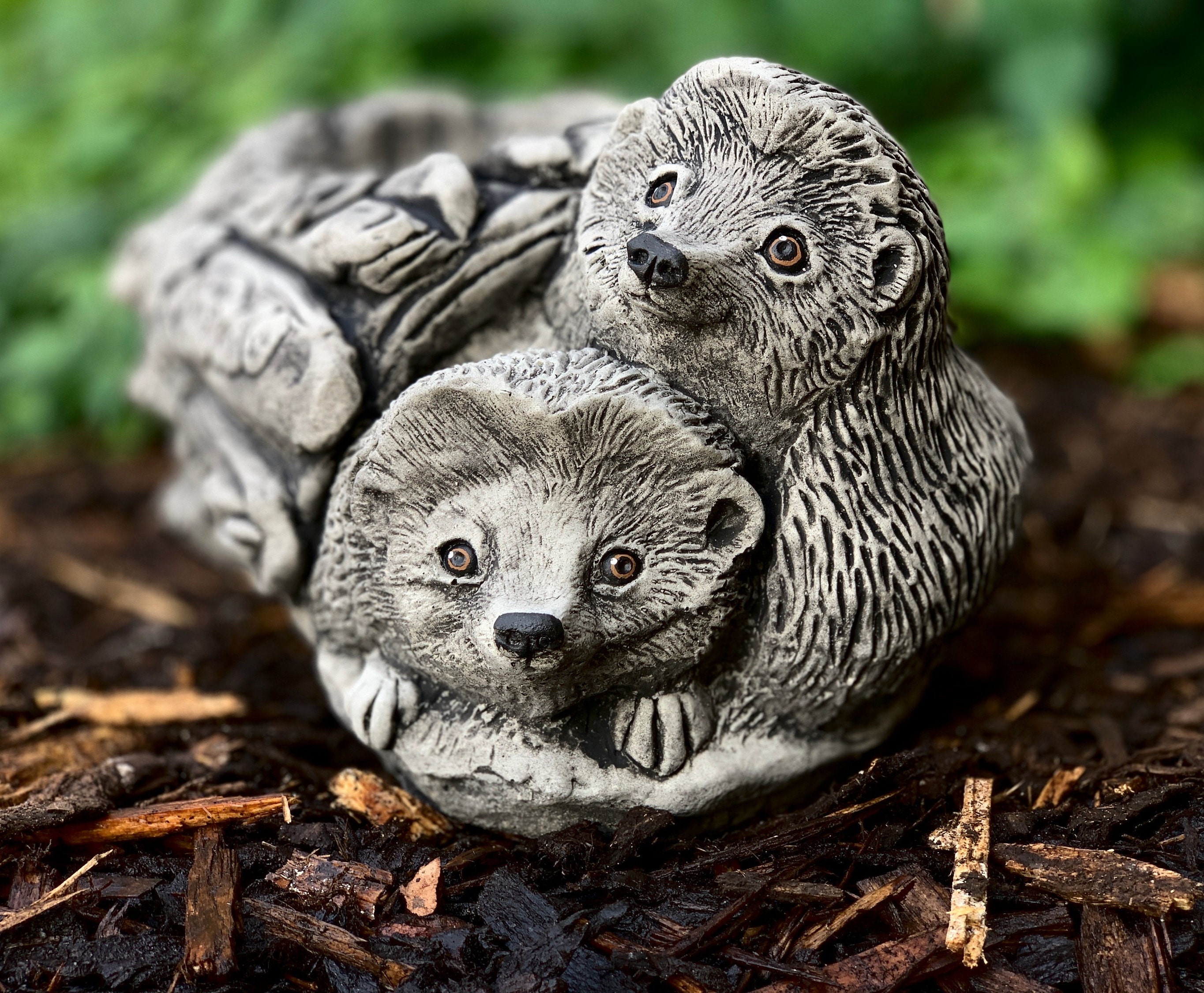 Concrete Hedgehogs Garden Statue Ornament Cute Hedgehog Figurine ...