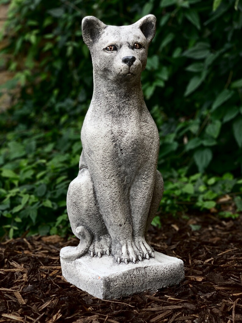 Large Panther Statue Sitting Panther Sculpture Massive Kitty for ...