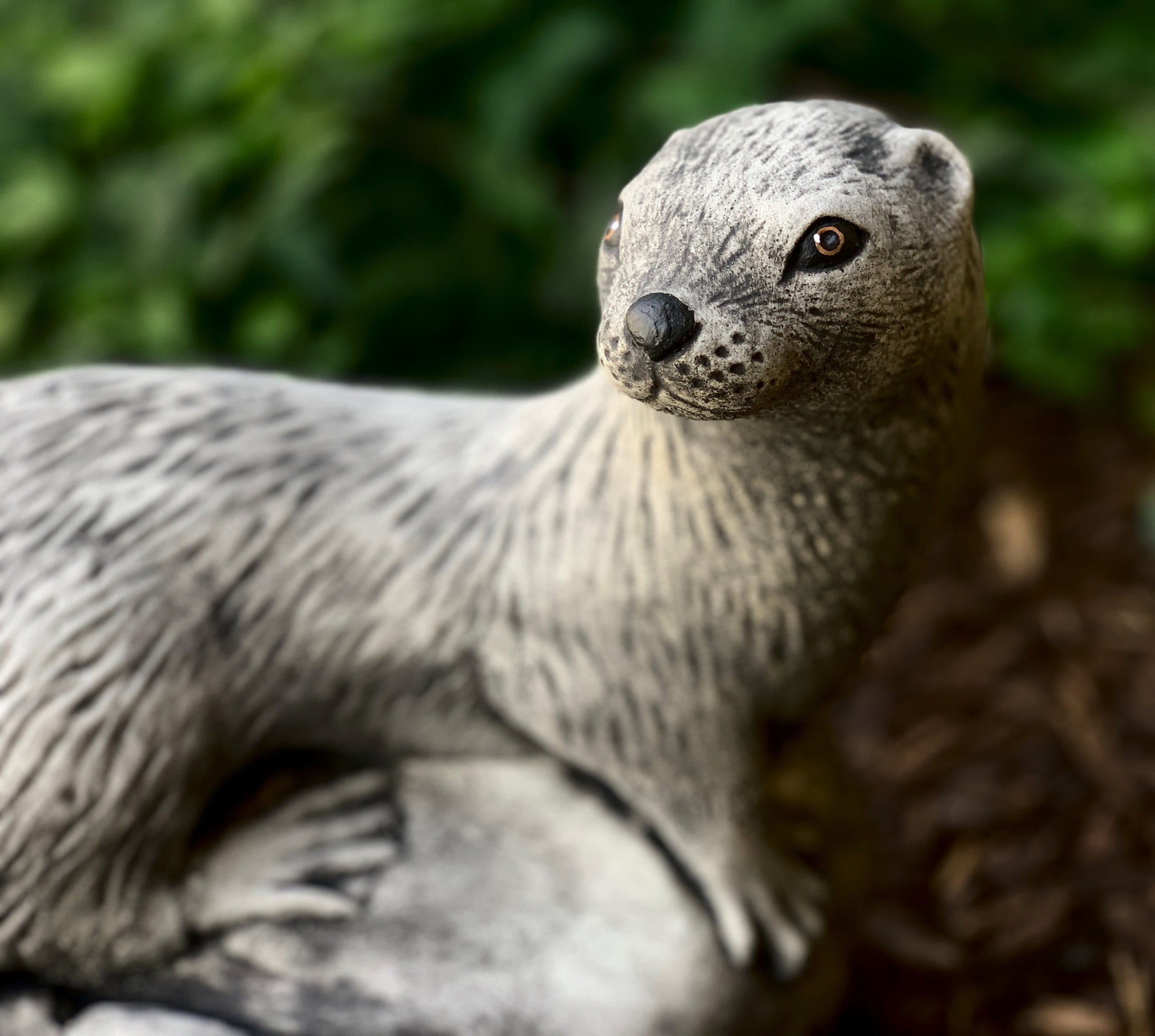 Cute Otter Statue Cement Baby Otter Concrete Otter Figurine - Etsy
