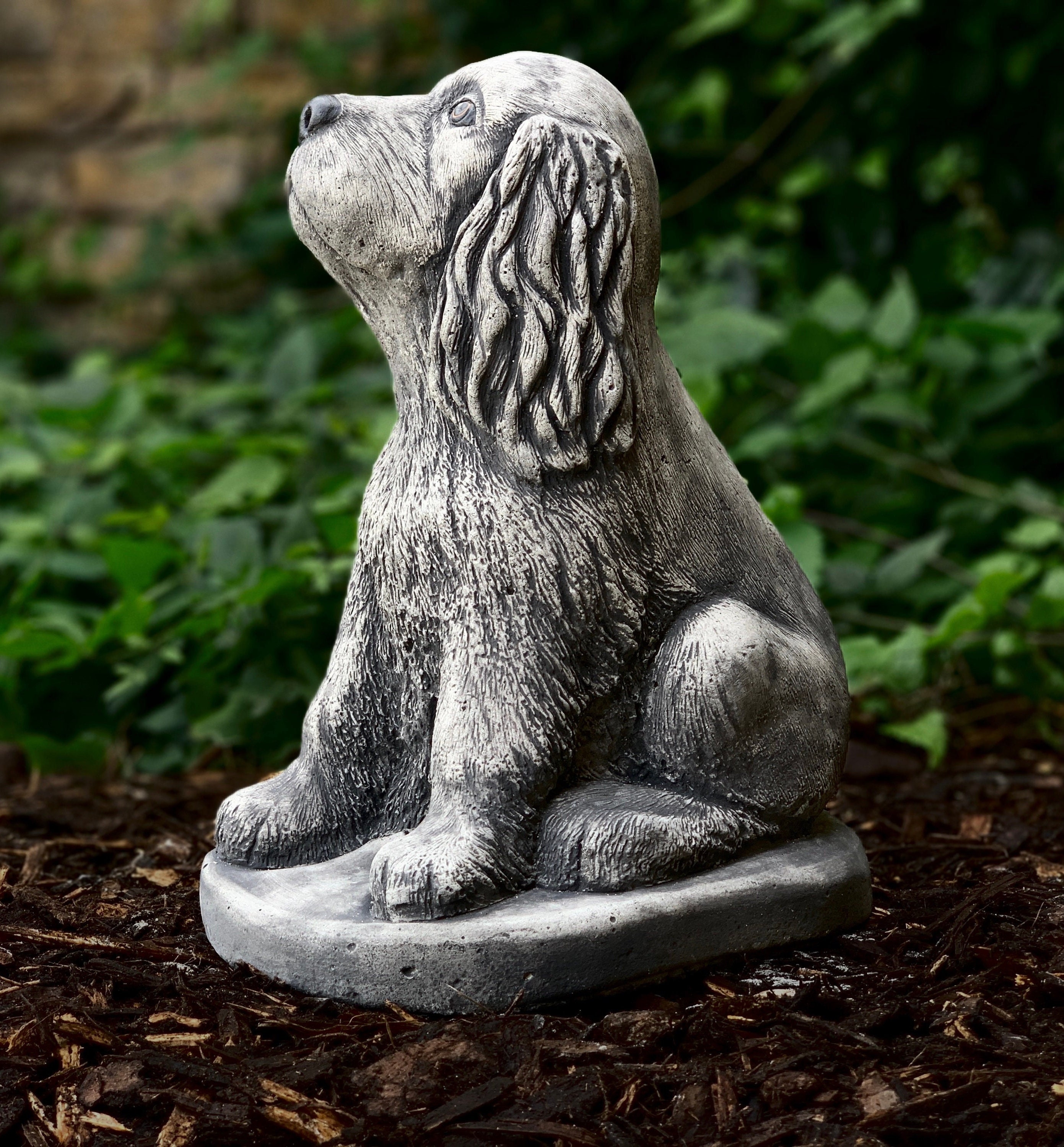 Large Detailed Spaniel Statue Realistic Spaniel Figure Cement Spaniel ...
