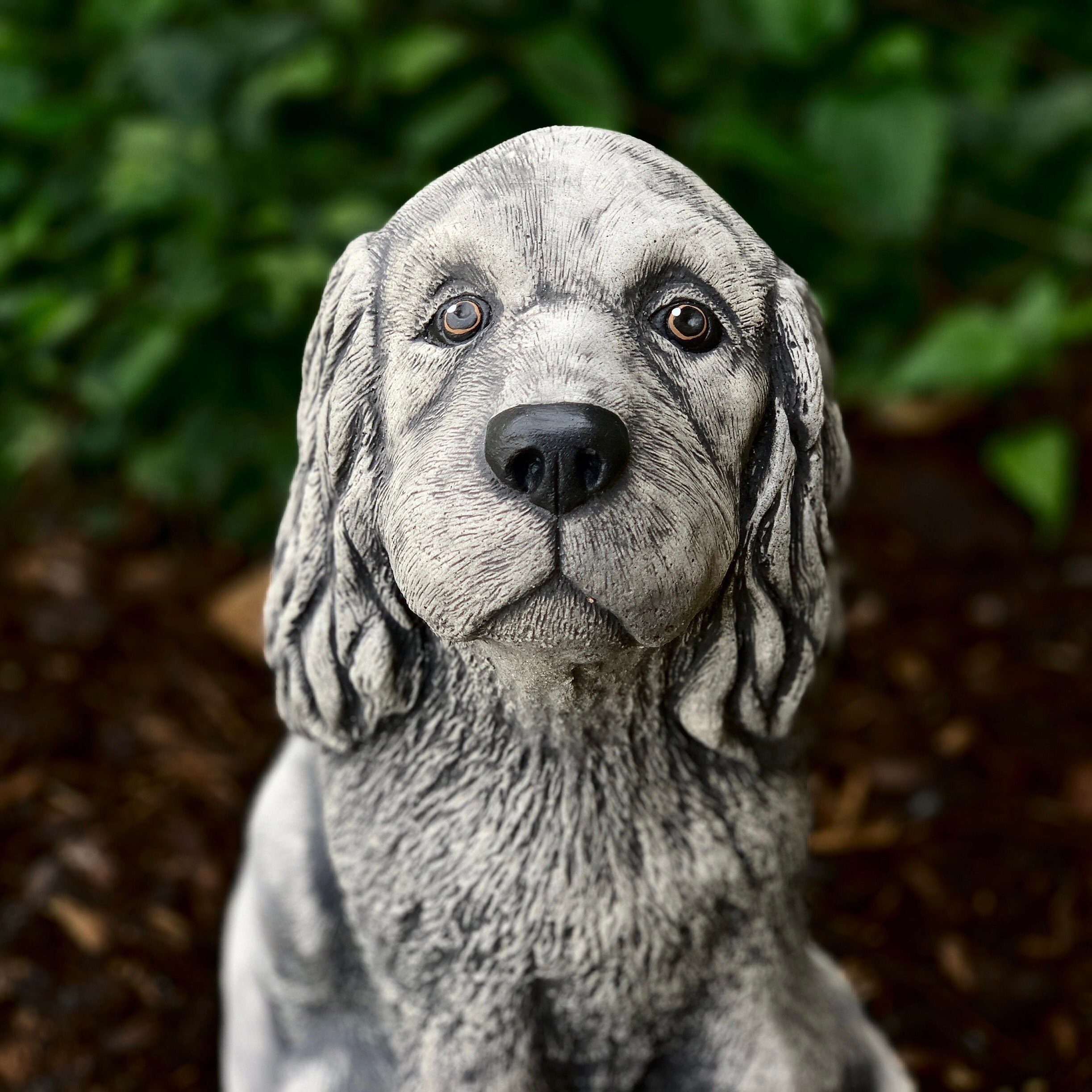 Large Detailed Spaniel Statue Realistic Spaniel Figure Cement Spaniel ...