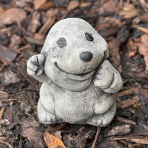 Concrete Smiling Mole Figurine Stone Mole Decor Outdoor Animal ...
