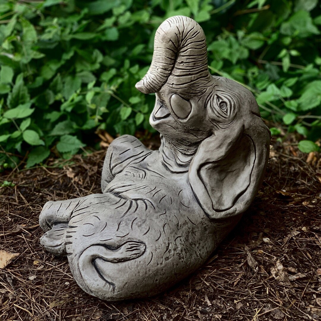 Large Laying Elephant Statue Concrete Elephant Sculpture Lucky Elephant ...