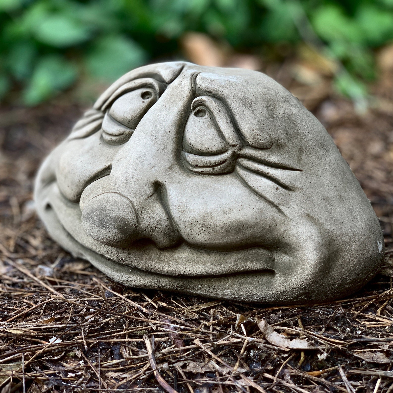 Retro Smiley Face Ornament Funny Face Garden Statue Unique Bust ...