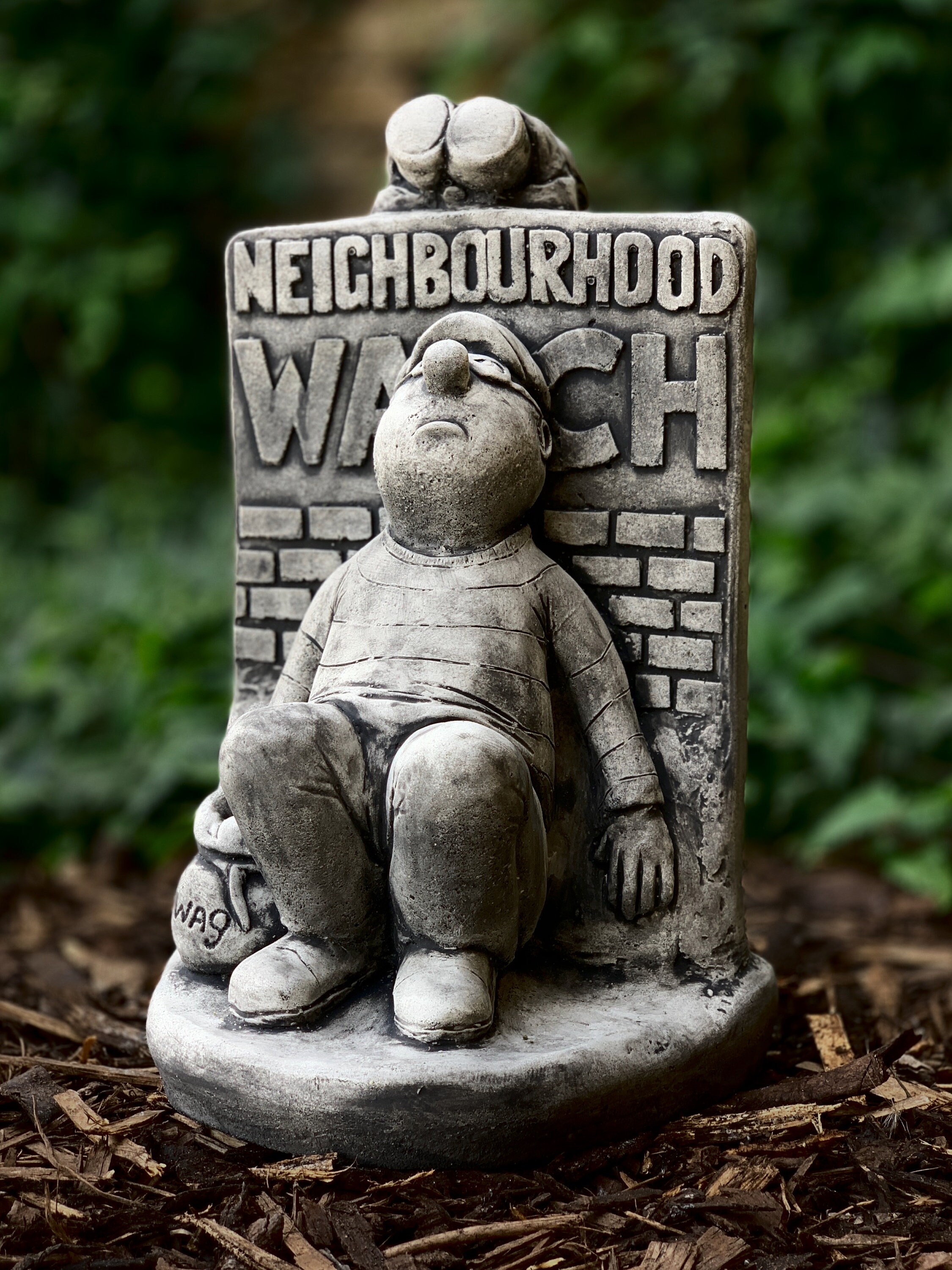 Hiding Man Sculpture Funny Man Ornament Cement Man Statue Concrete Male ...