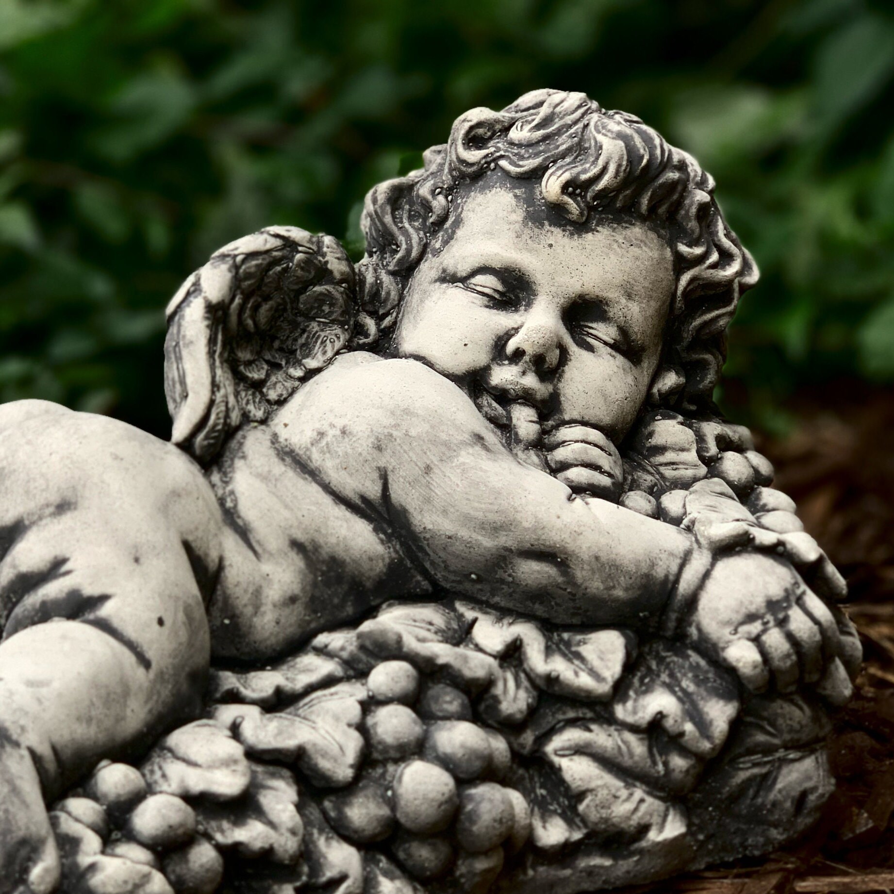 Vintage Laying Angel Cute Baby Angel Cement Angel Sculpture - Etsy