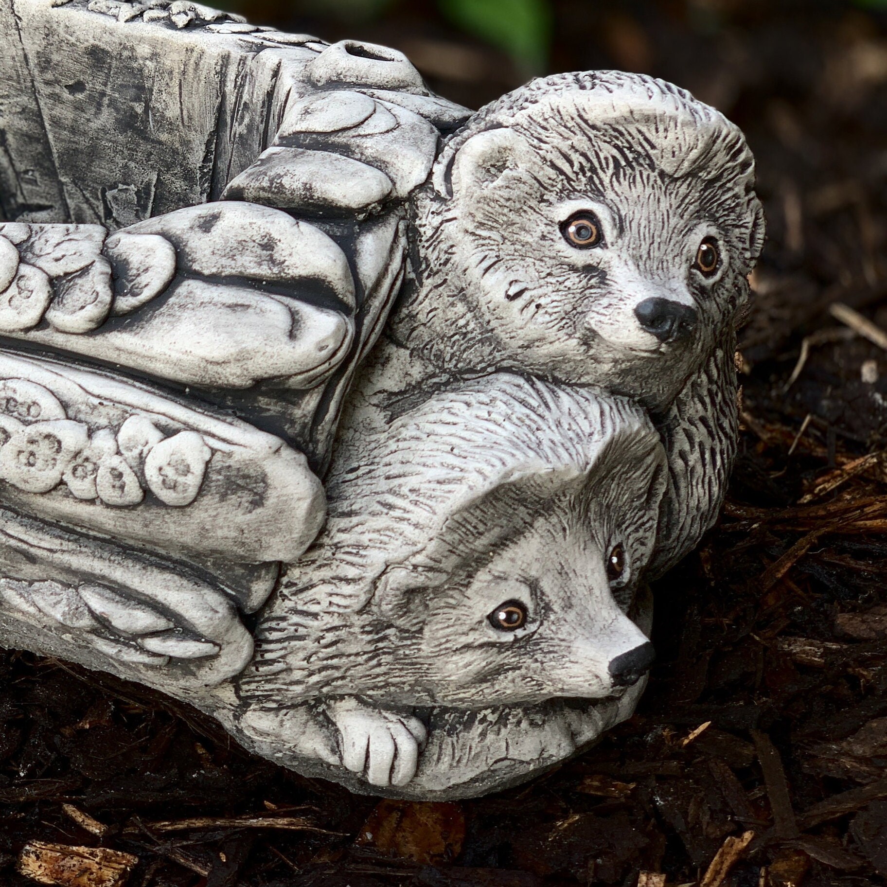 Concrete Hedgehogs Garden Statue Ornament Cute Hedgehog Figurine ...