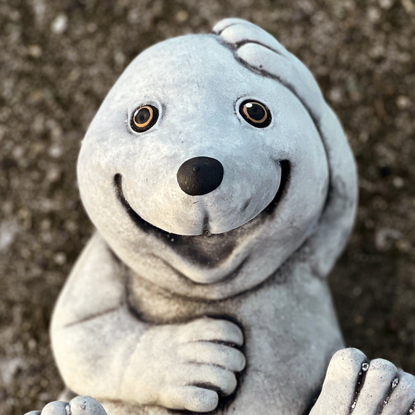 Laughing Mole Statue Concrete Animal Sculpture Cement Garden - Etsy