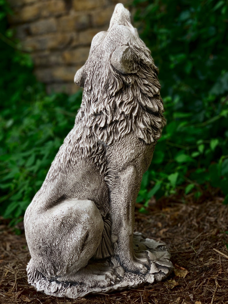 Stone Massive Wolf Statue Concrete Wolf Sculpture Handmade - Etsy UK