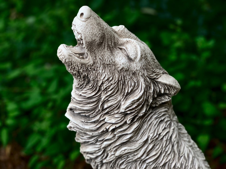 Stone Massive Wolf Statue Concrete Wolf Sculpture Handmade - Etsy UK