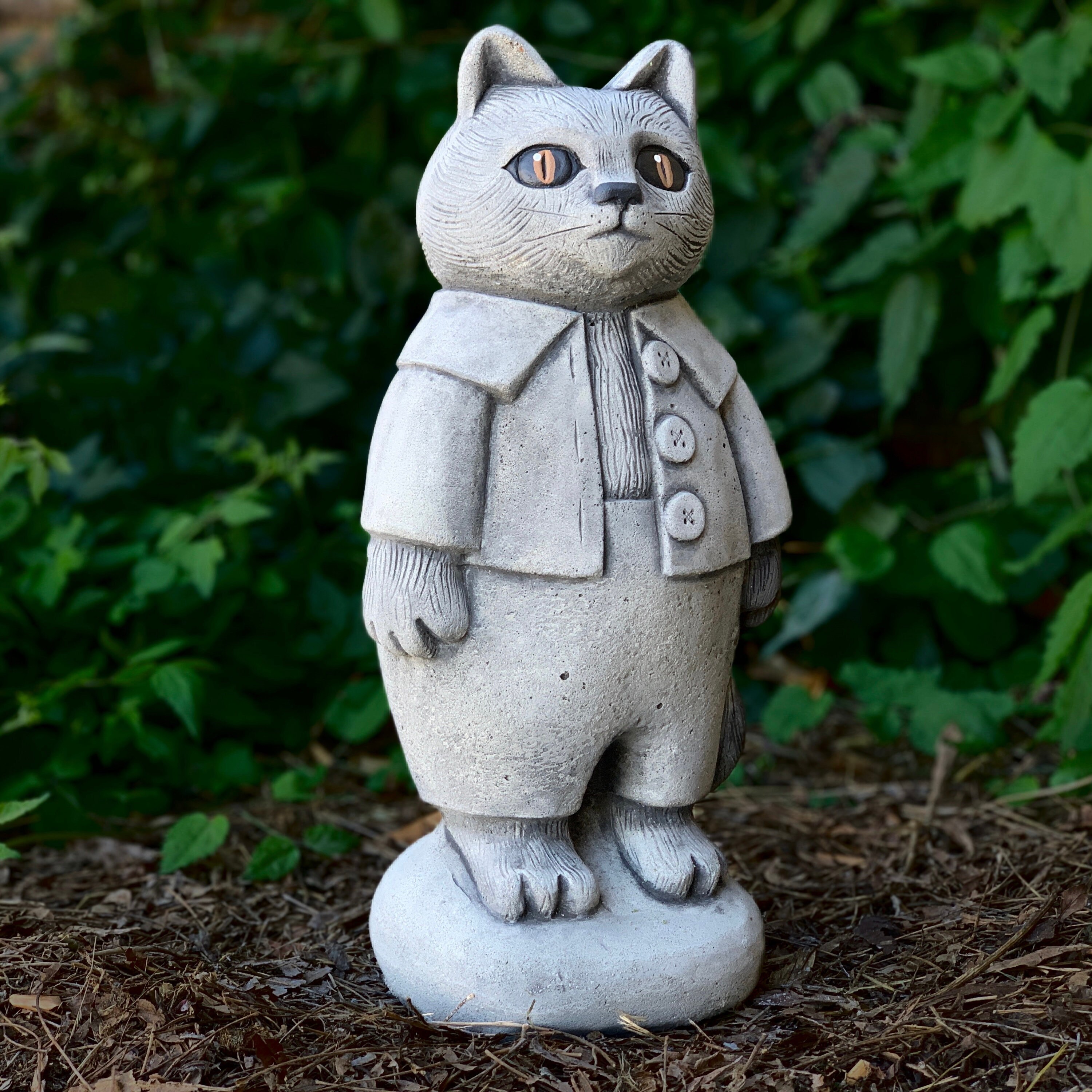 Unique Garden Cat Concrete Cat Statue Cement Cat Sculpture - Etsy