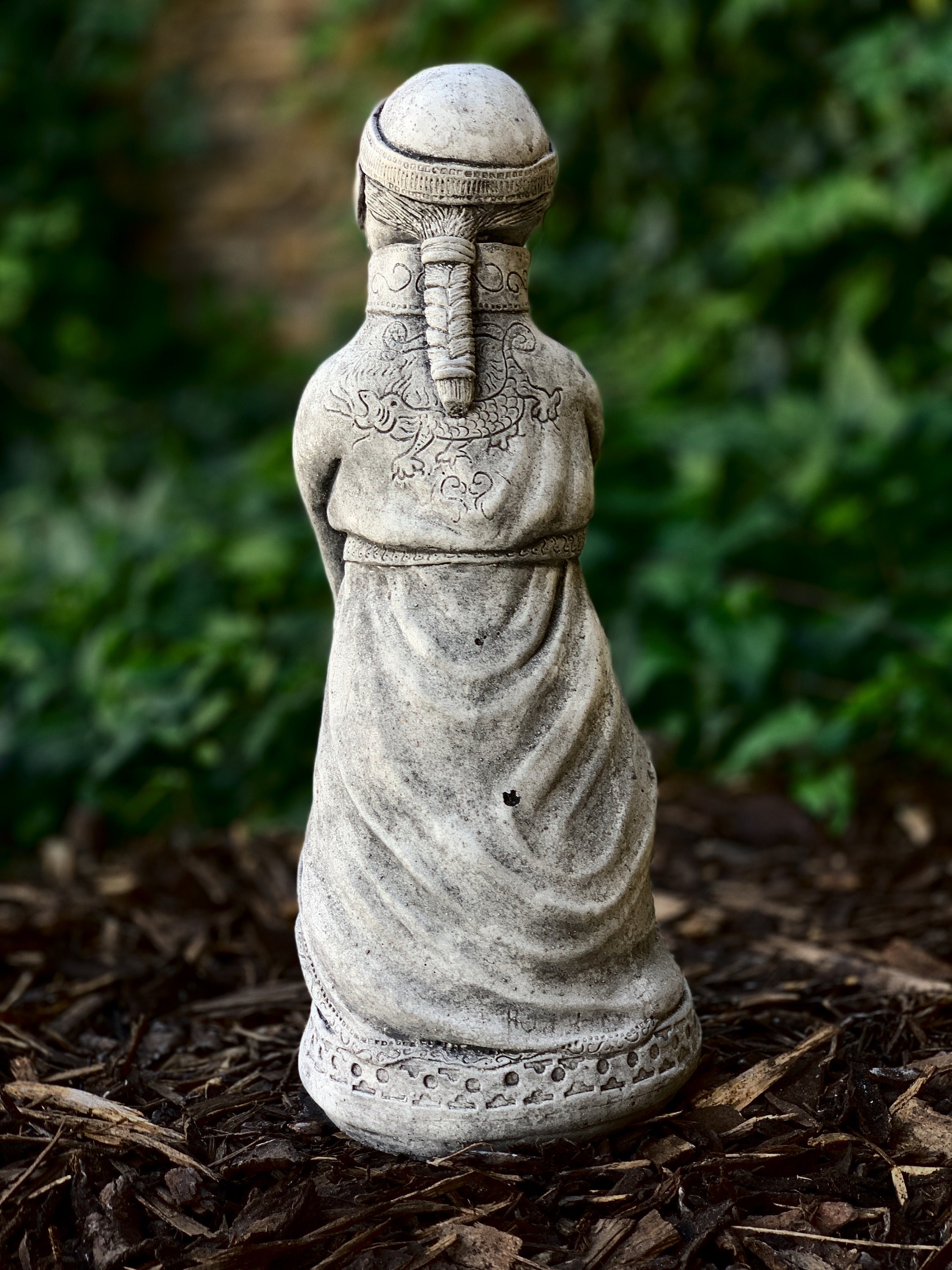 Concrete Wise Man Statue Chinese Man Sculpture Cement Old Man Garden ...