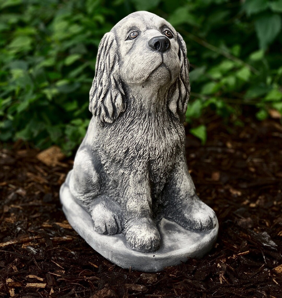 Large Detailed Spaniel Statue Realistic Spaniel Figure Cement Spaniel ...