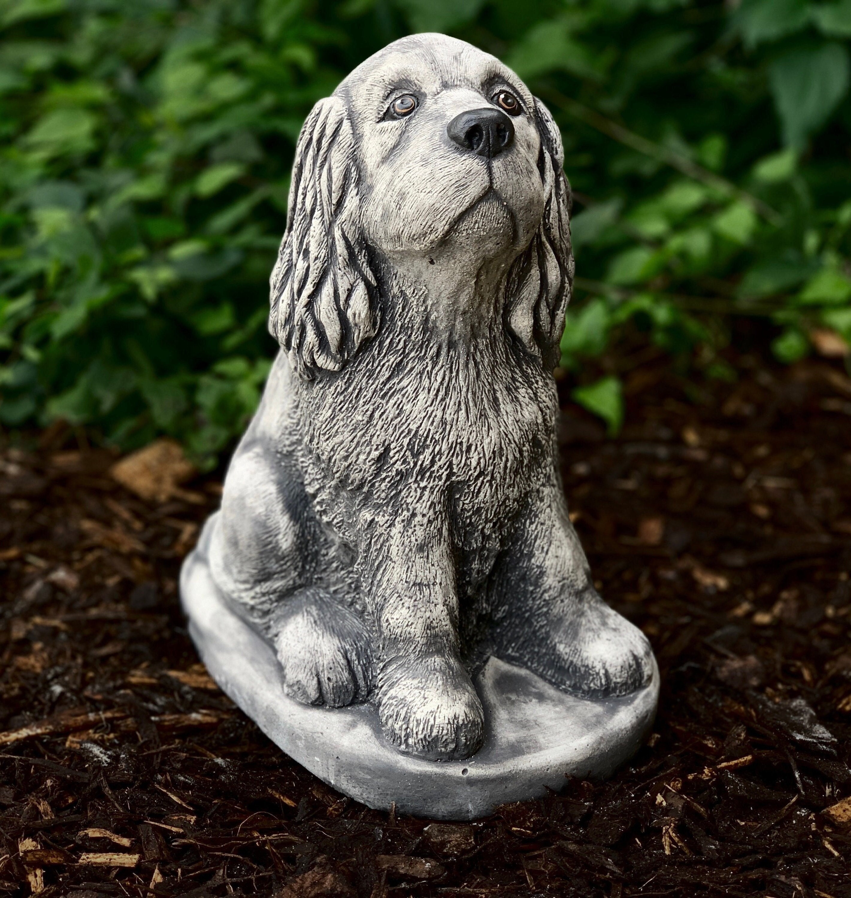 Large Detailed Spaniel Statue Realistic Spaniel Figure Cement Spaniel ...