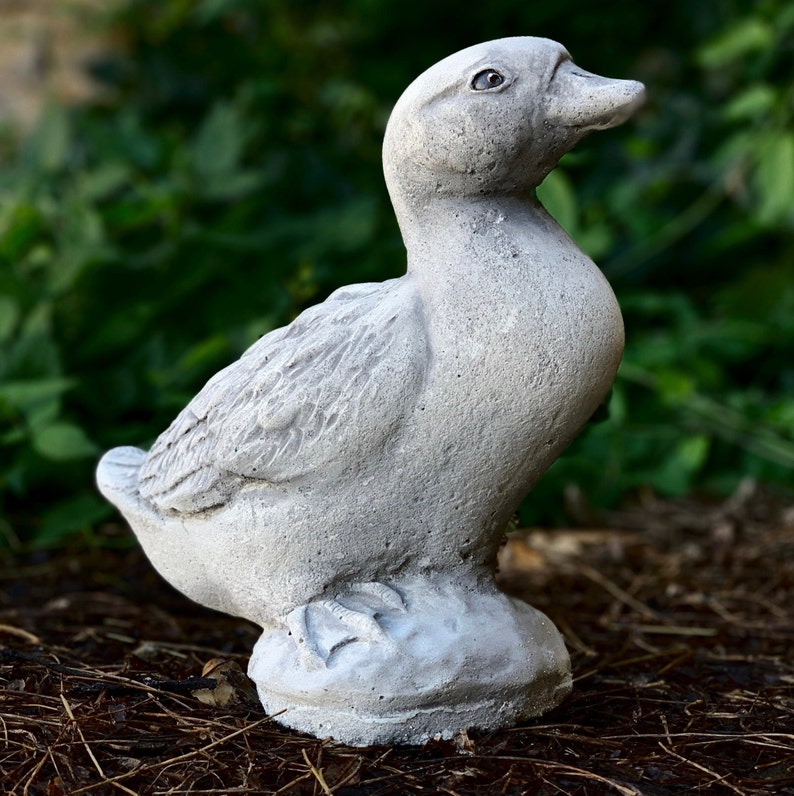Cute Garden Goose Statue Vintage Goose Figure Cement Goose - Etsy