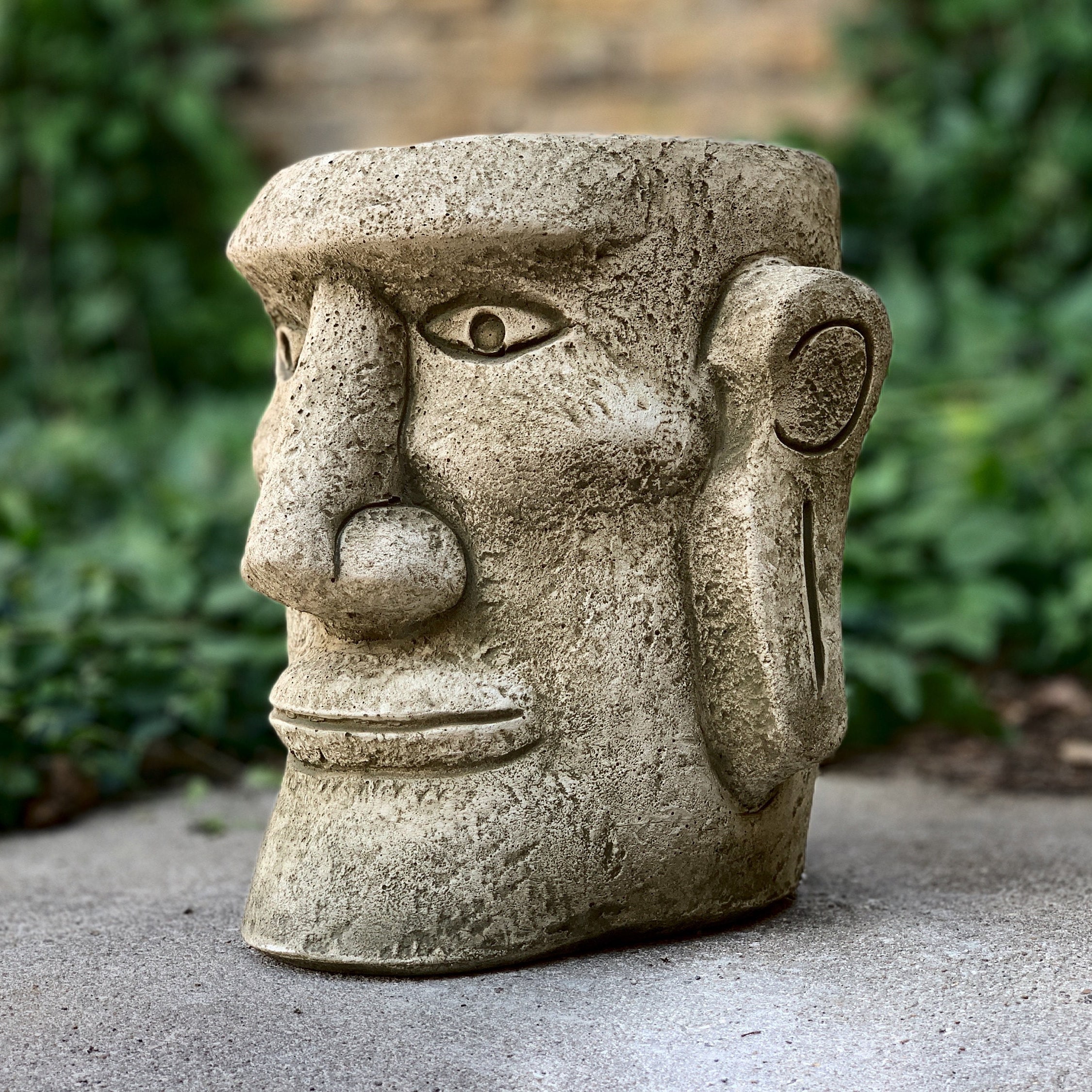 Moai Head Planter Large Moai Planter Pot Garden Planter Statue - Etsy