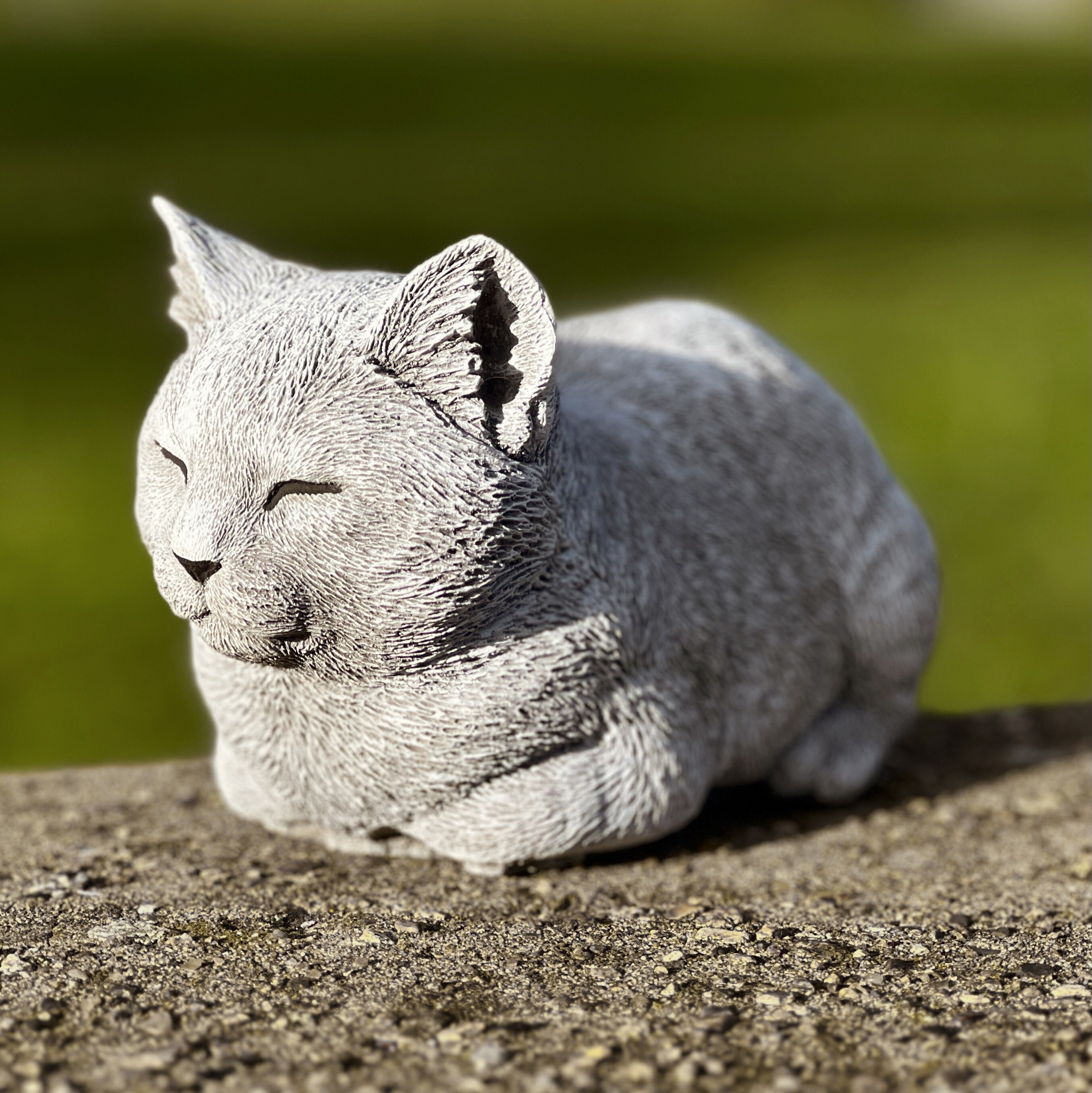 Concrete Sleeping Cat Statue Stone Cat Sculpture Cement Cat - Etsy