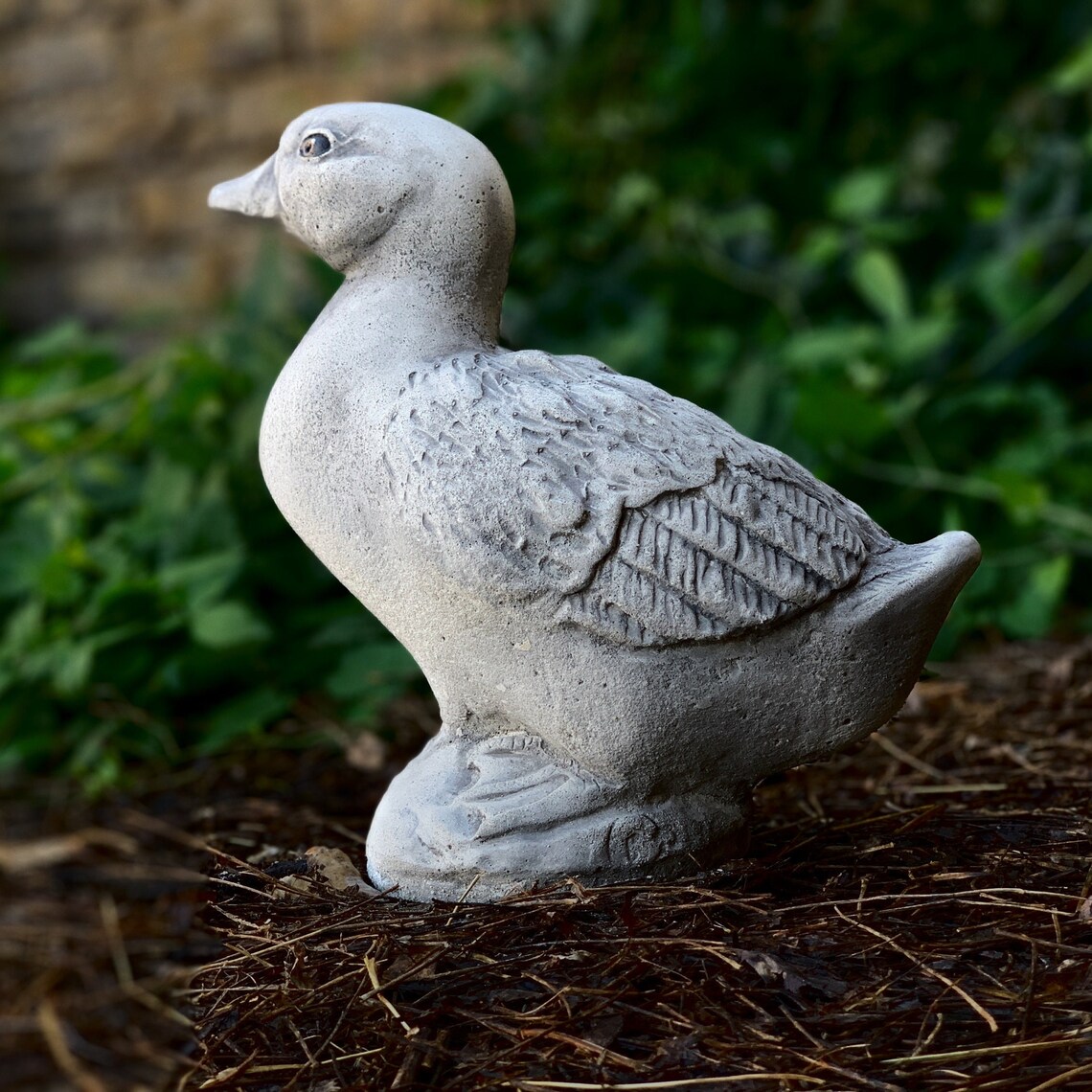 Cute Garden Goose Statue Vintage Goose Figure Cement Goose - Etsy