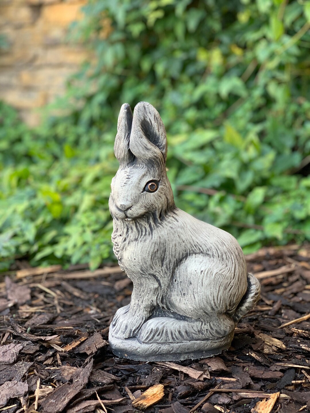 Stone Bunny Decor Concrete Rabbit Figure Outdoor Animal Decor - Etsy
