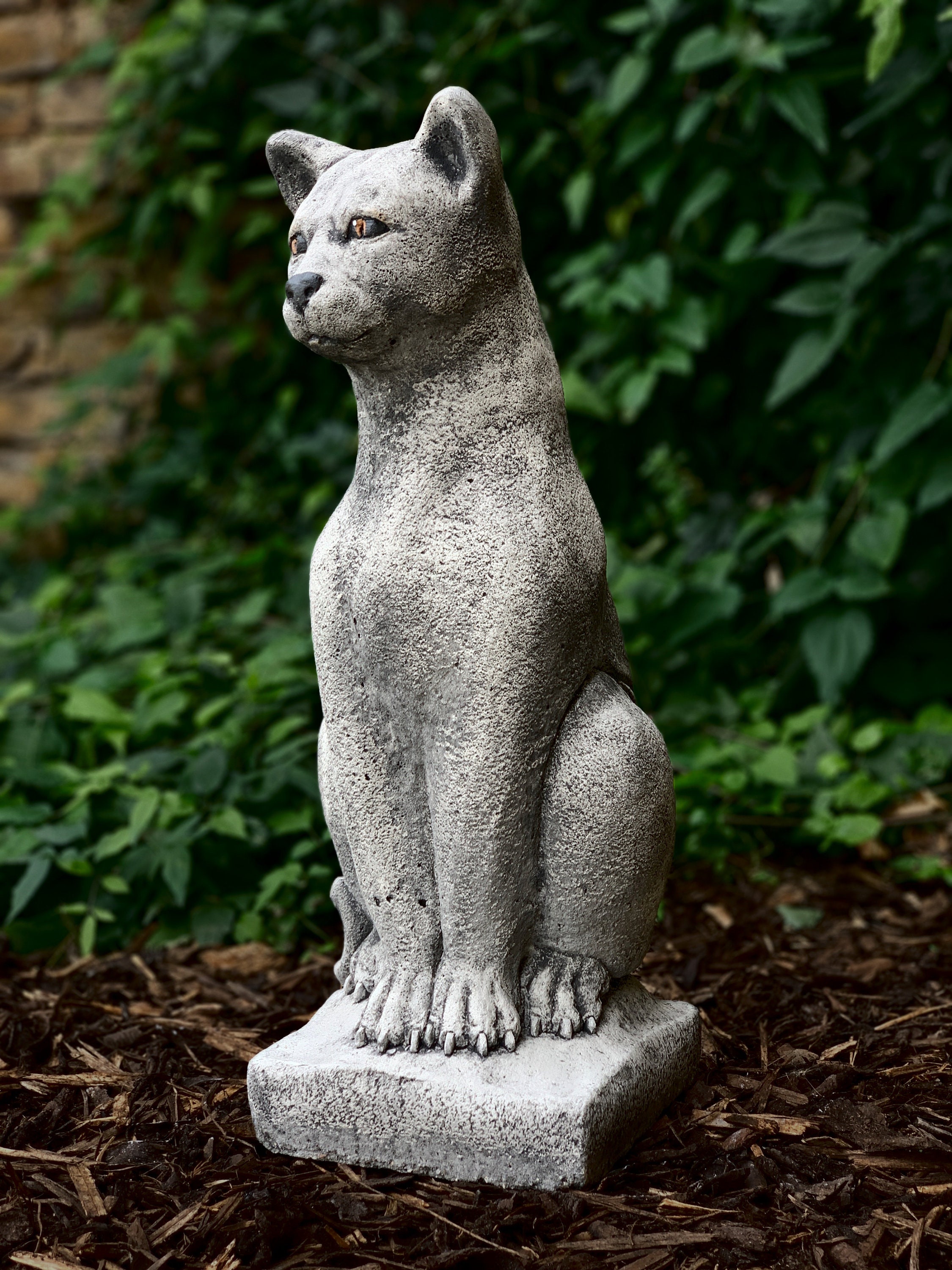Large Panther Statue Sitting Panther Sculpture Massive Kitty for ...