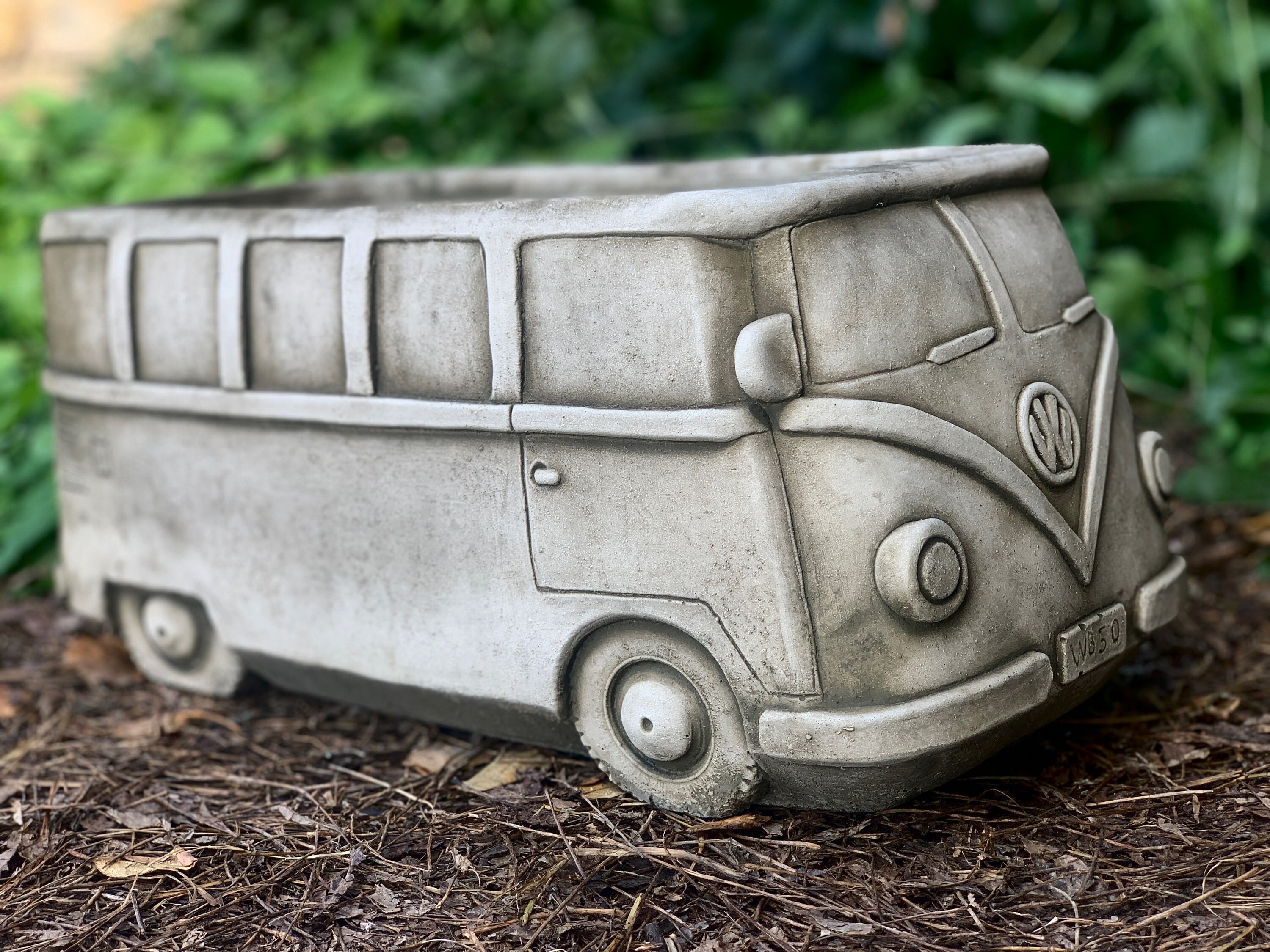 Hippie Bus Planter Statue Outdoor Campervan Planter Cement Hippie Bus ...