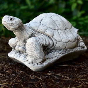Garden Turtle Statue Sea Turtle Decor Cement Turtle Sculpture Outdoor ...