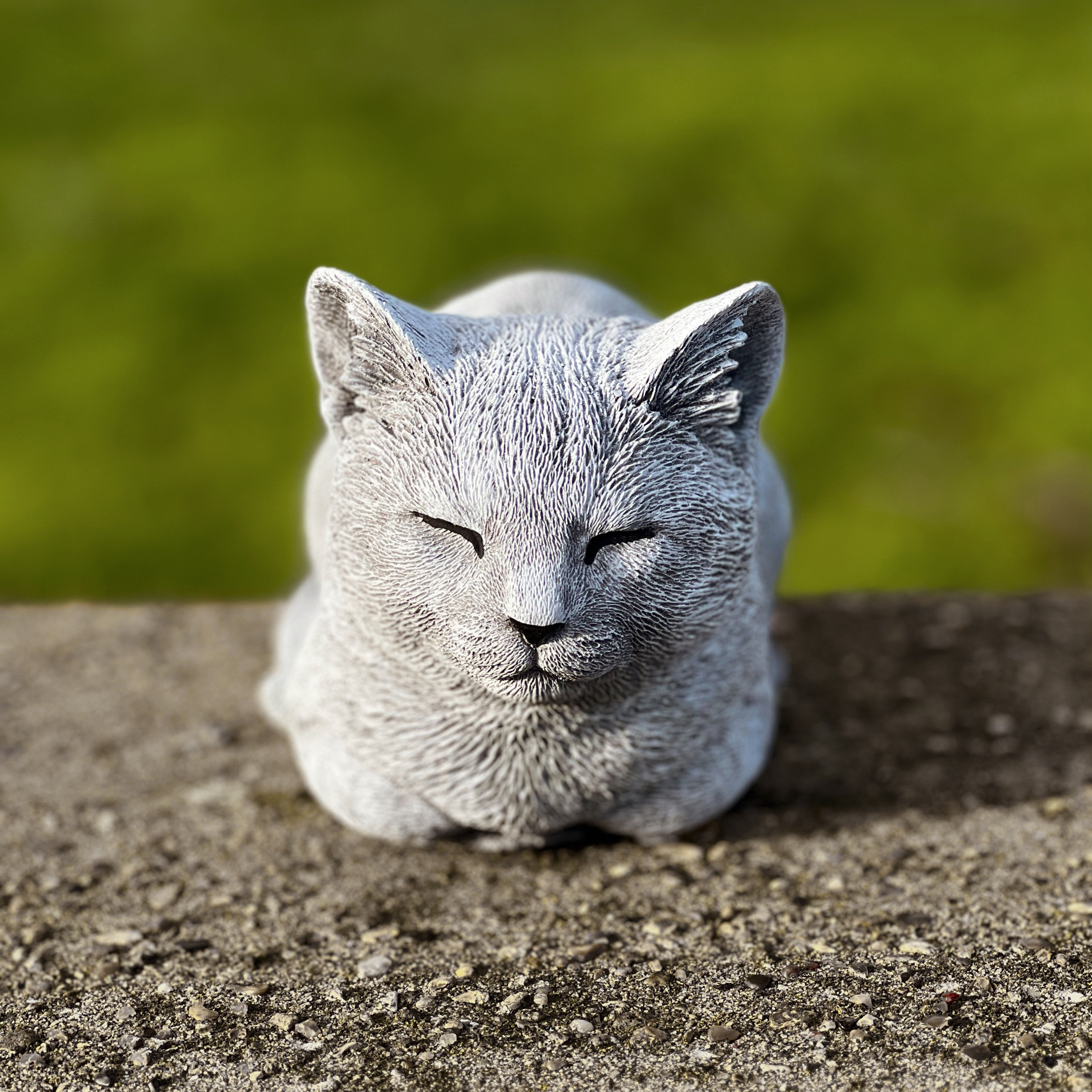 Concrete Sleeping Cat Statue Stone Cat Sculpture Cement Cat - Etsy