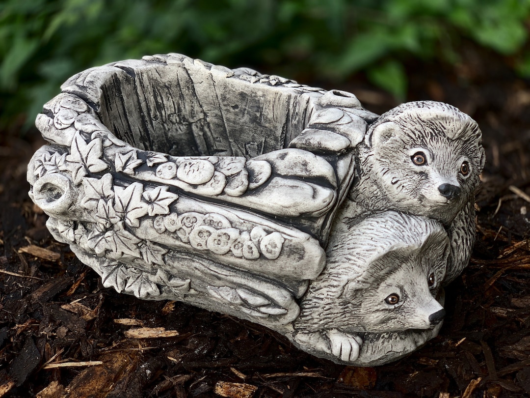 Concrete Hedgehogs Garden Statue Ornament Cute Hedgehog Figurine ...