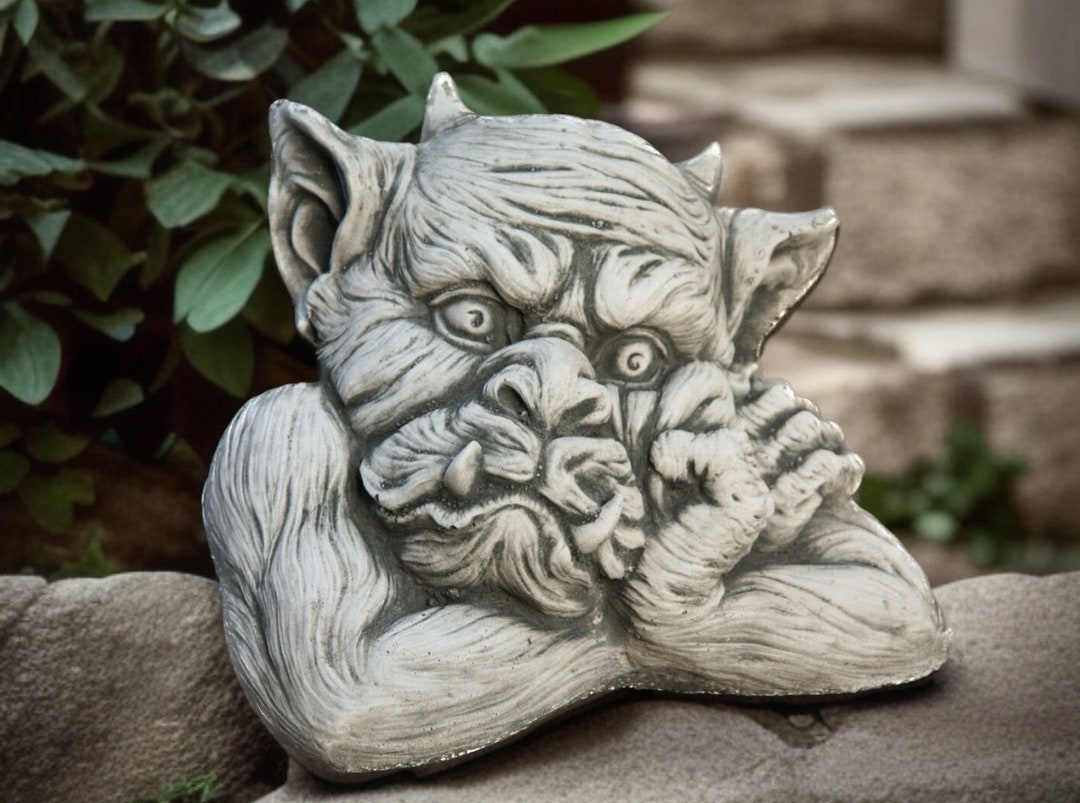 Stone Bust Monster Sculpture Concrete Bust Gargoyle Figurine - Etsy