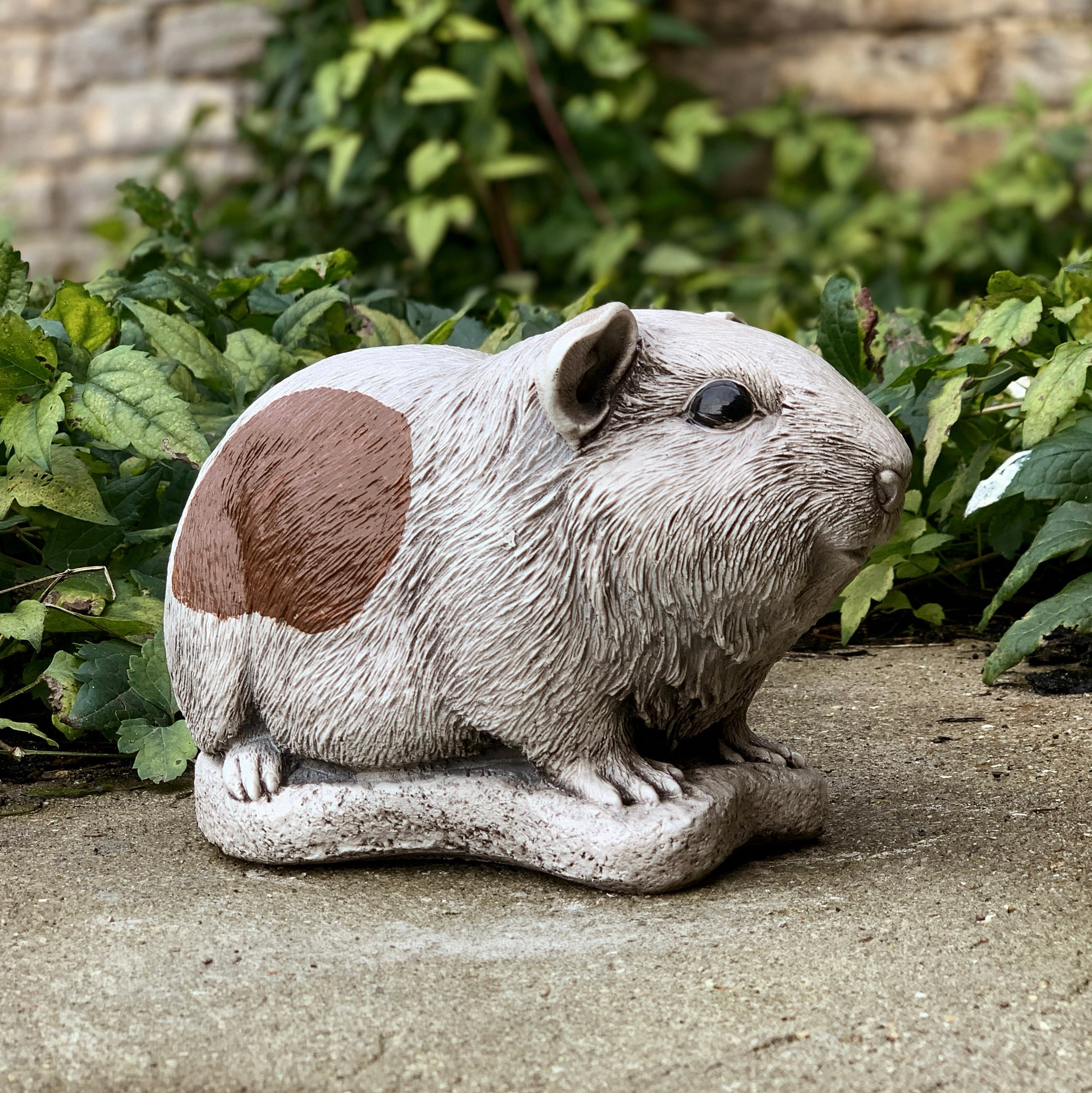 Guinea Pig Statue Concrete Animal Memorial Stone Hamster Figurine Home ...
