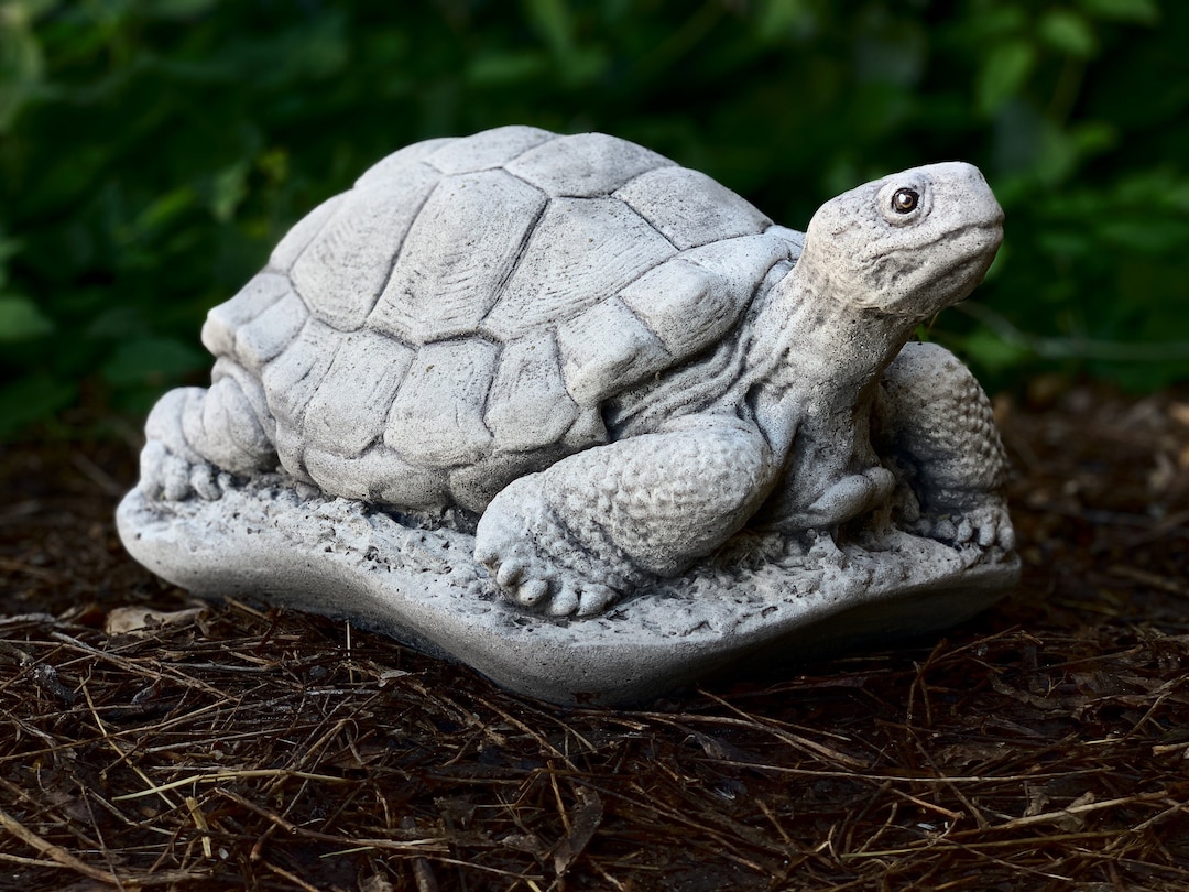 Garden Turtle Statue Sea Turtle Decor Cement Turtle Sculpture Outdoor ...