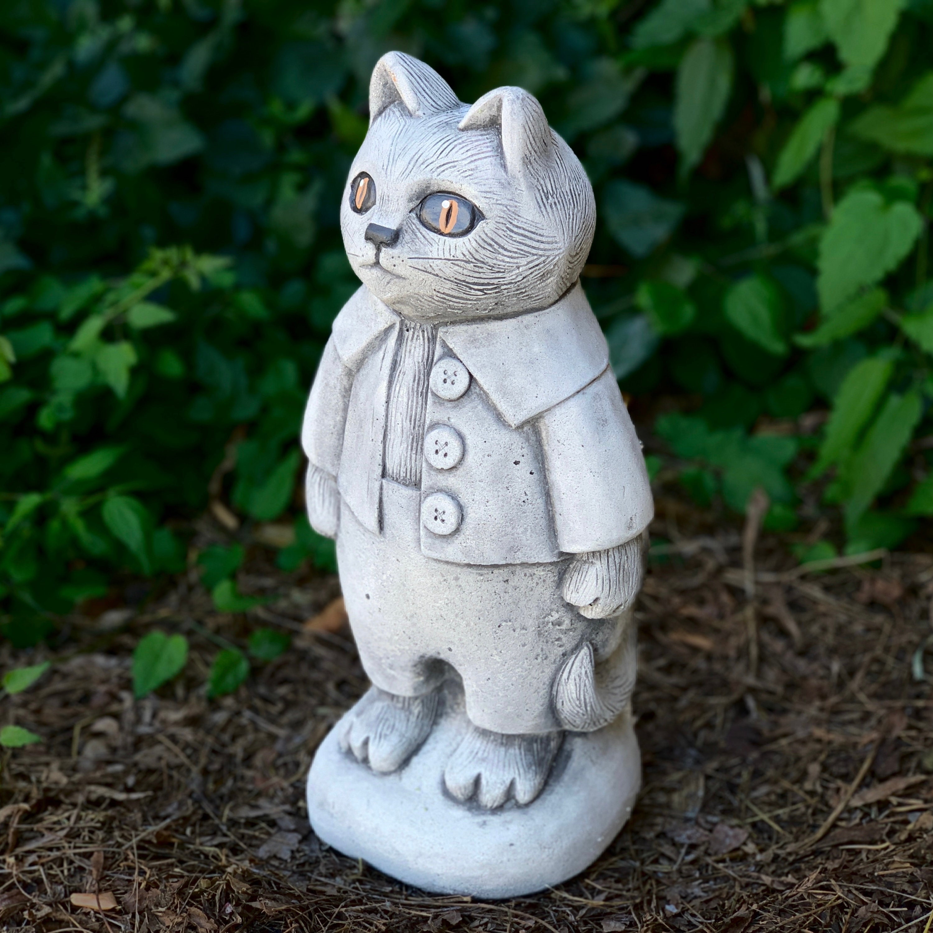 Unique Garden Cat Concrete Cat Statue Cement Cat Sculpture - Etsy