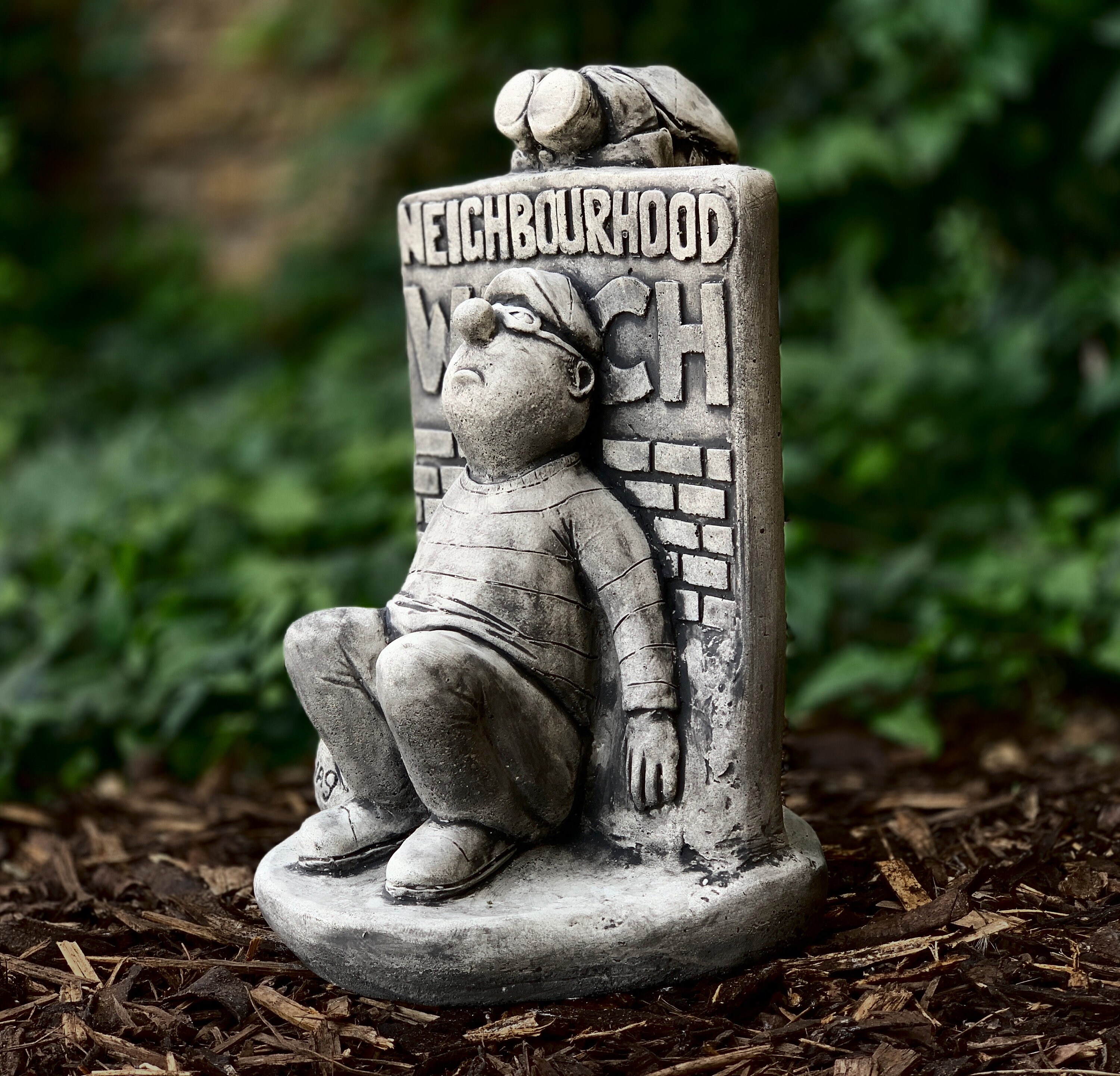 Hiding Man Sculpture Funny Man Ornament Cement Man Statue Concrete Male ...