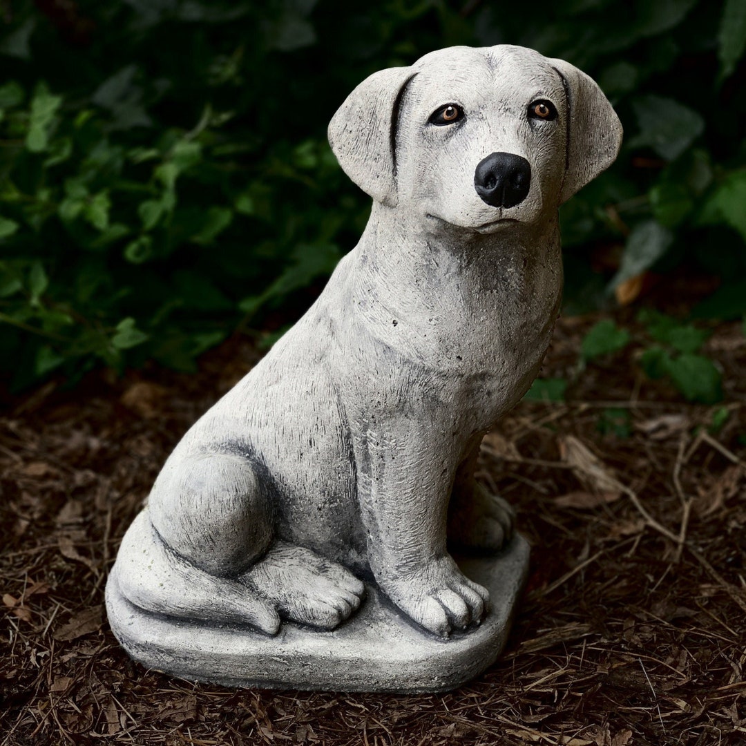 Stone Labrador Statue Concrete Labrador Retriever Outdoor Labrador ...