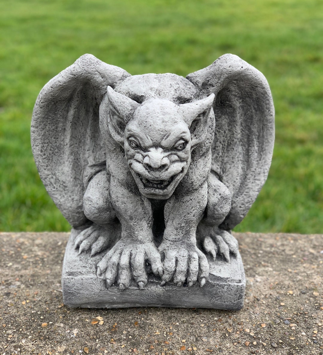 Winged Gargoyle Vampire Statue Concrete Monster Sculpture Garden ...