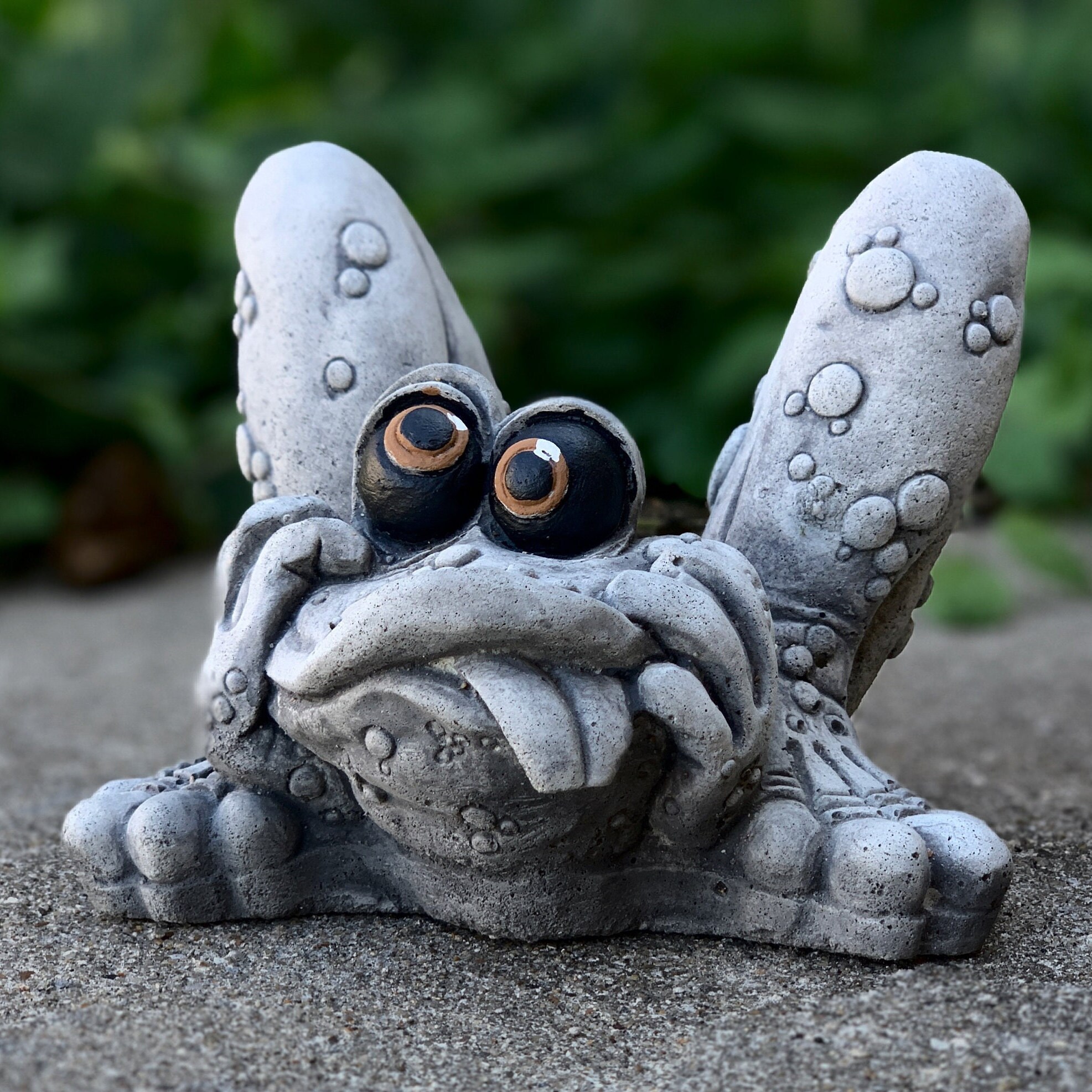 Garden Frog Statue Cement Frog Ornament Concrete Frog Figure - Etsy